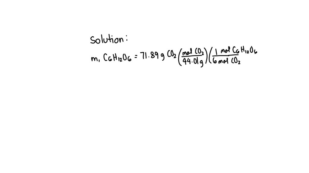 SOLVED: The overall chemical reaction for photosynthesis is shown below ...