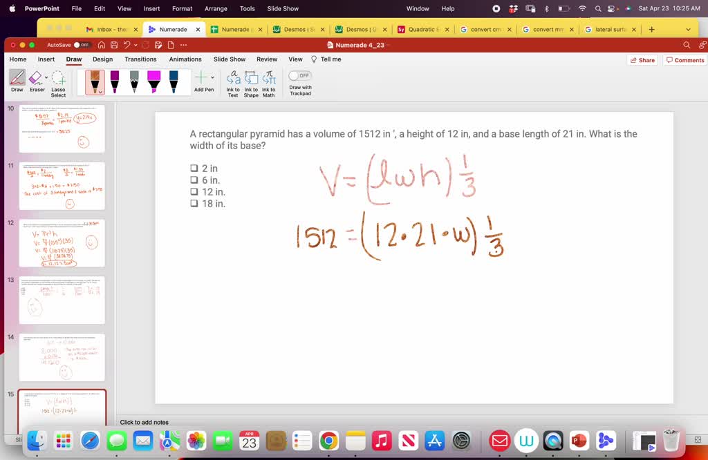 SOLVED A Rectangular Pyramid Has A Volume Of 1512 In A Height Of 12 In And A Base Length Of solved-a-rectangular-pyramid-has-a-volume-of-1512-in-a-height-of-12-in-and-a-base-length-of