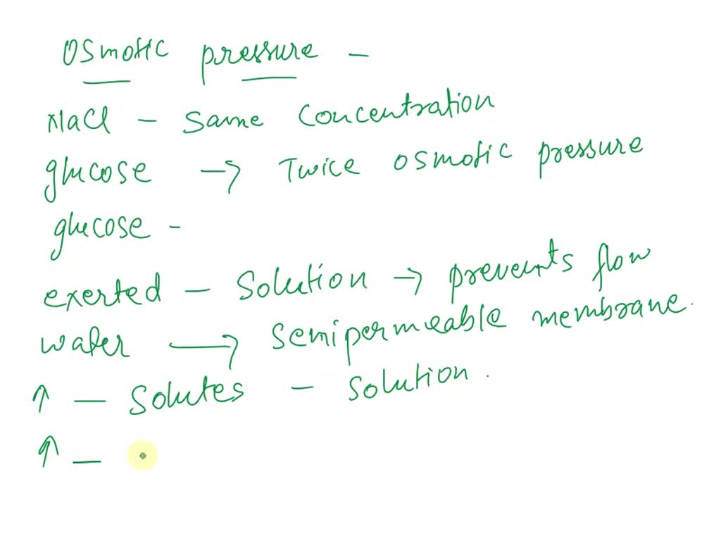 SOLVED: A solution of NaCl with the same concentration as a solution of glucose will have twice ...