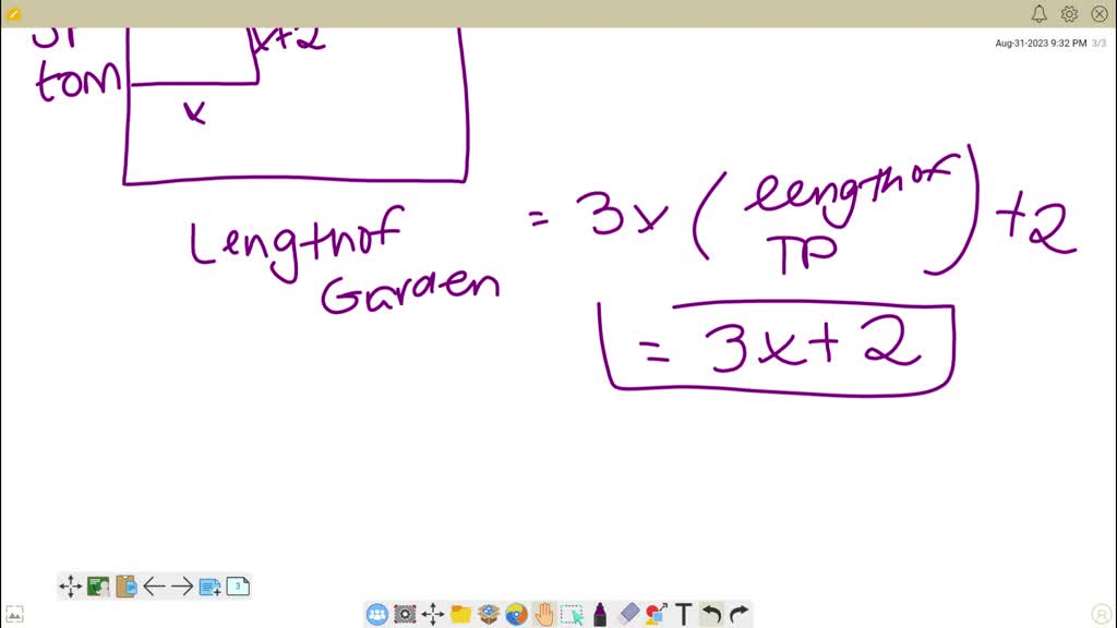 SOLVED: Melissa is planning a rectangular vegetable garden with a ...