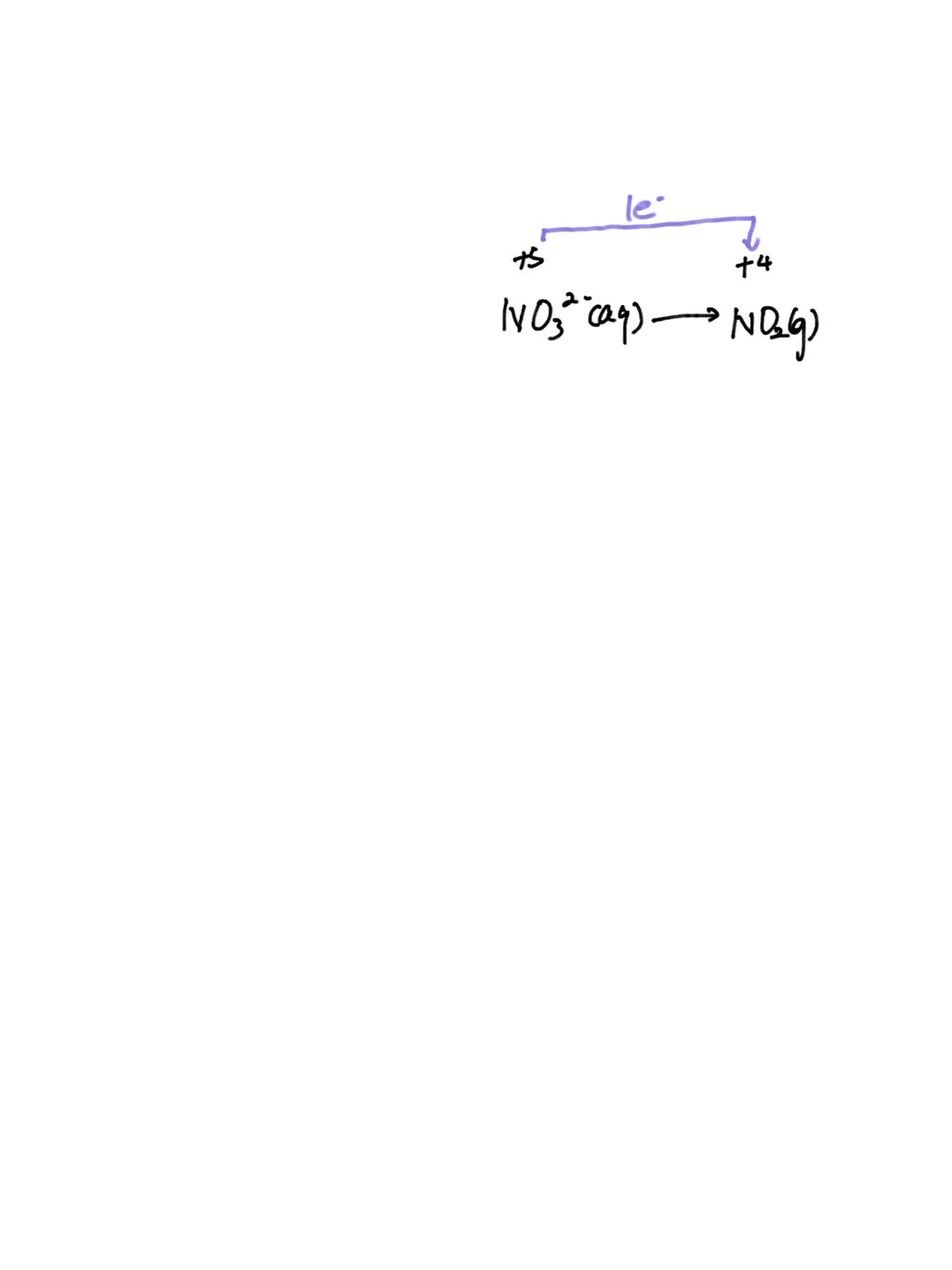 SOLVED: Write a balanced half-reaction for the reduction of nitrate ion ...