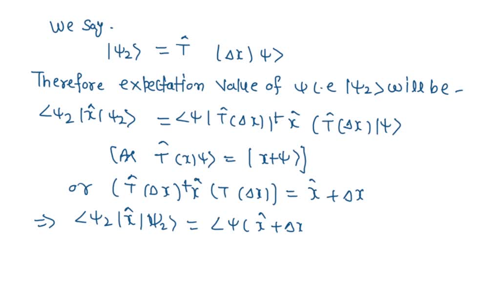 Solved Consider The Expectation Values Of The Position X And Momentum