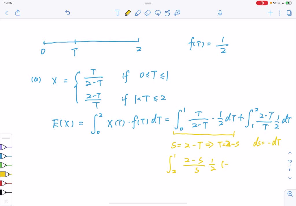 SOLVED: A point is chosen at random on a line segment of length 2. Let X be the ratio of the ...