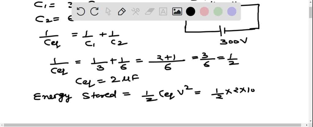 Solved A 3 Microfarad Capacitor Is Connected In Series With A 6 Microfarad Capacitor When A