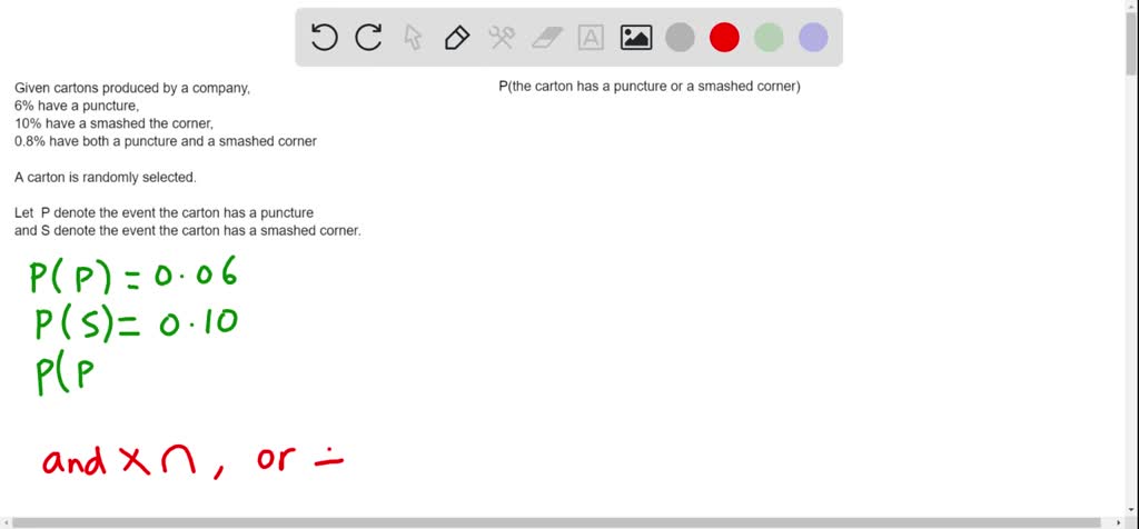 SOLVED: Of the cartons produced by a company, 6% have a puncture, 10% ...