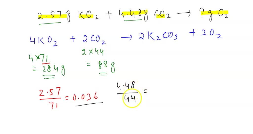 This reaction makes potassium superoxide useful in a self-contained ...