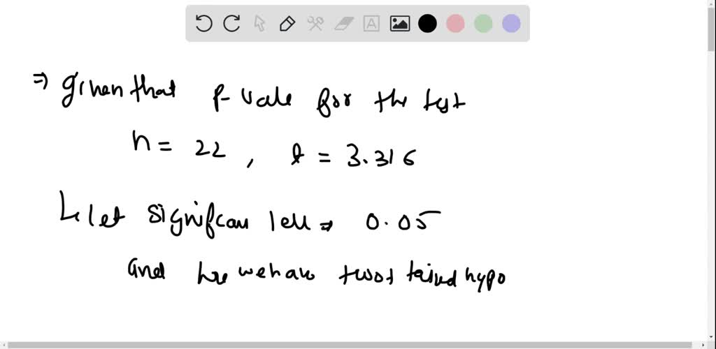 Solved Using The Distribution Table Find The P Value Interval For A Right Tailed Test With N 