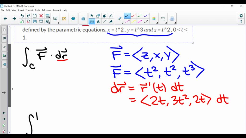 SOLVED: Evaluate line integral ∮ 𝐹⃗. 𝑑𝑟⃗ where 𝐹⃗ = 𝑧𝑖̂+ 𝑥𝑗̂+ 𝑦𝑘̂ the ...