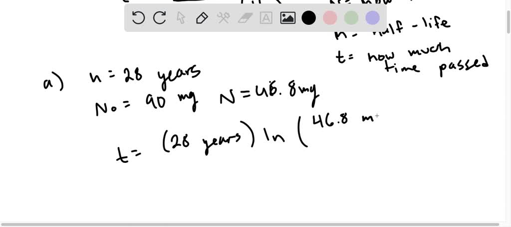 SOLVED: This exercise uses the radioactive decay model. 1) The half ...