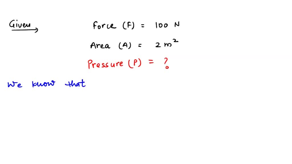 SOLVED: gas pressure forces acting on the 0.01m^2 surface area is 500N ...