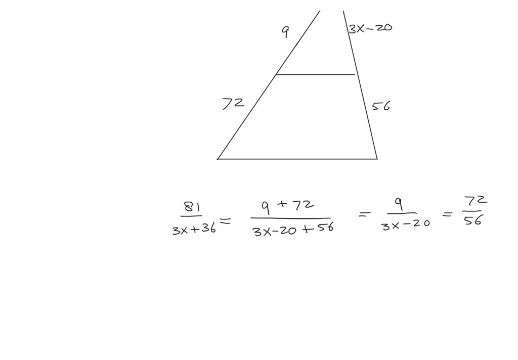 SOLVED: What is the value of x? Enter your answer in the box. x = A triangle with midsegment ...