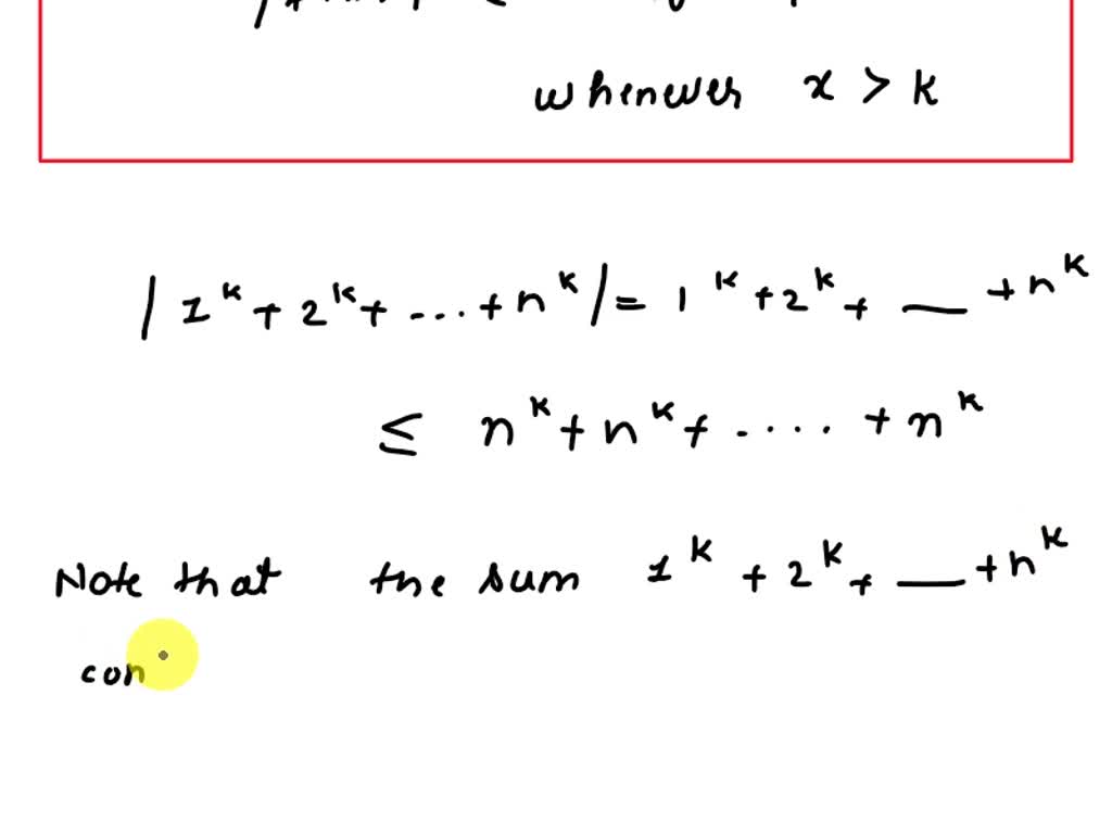 Let k be a positive integer. Prove that 1k + 2k + 3k +...+ nk is O(nk+1)