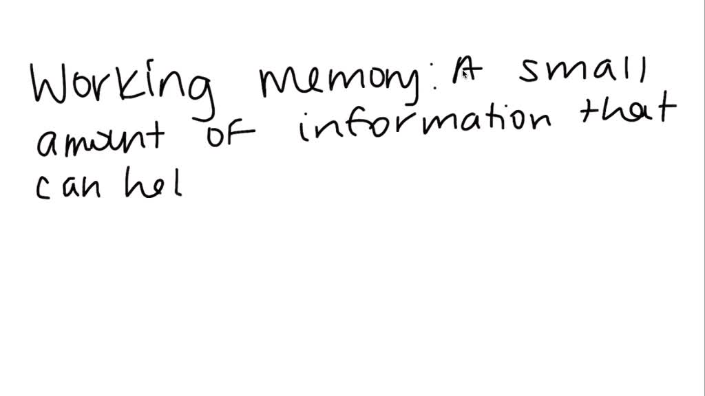 SOLVED Is Another Name For Short term Memory A Sensory Memory B SOLVED Is Another Name For Short term Memory A Sensory Memory B