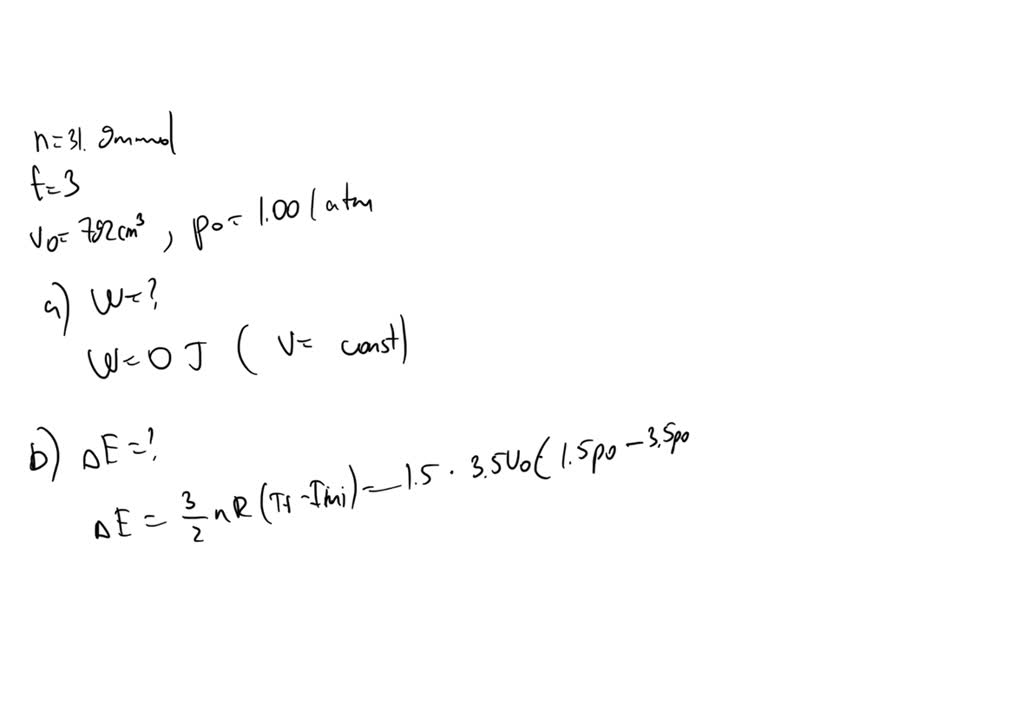 The diagram presented represents a thermodynamic process experienced by ...