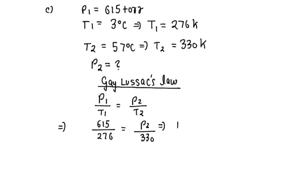SOLVED: For a certain amount of gas at constant temperature, the ...