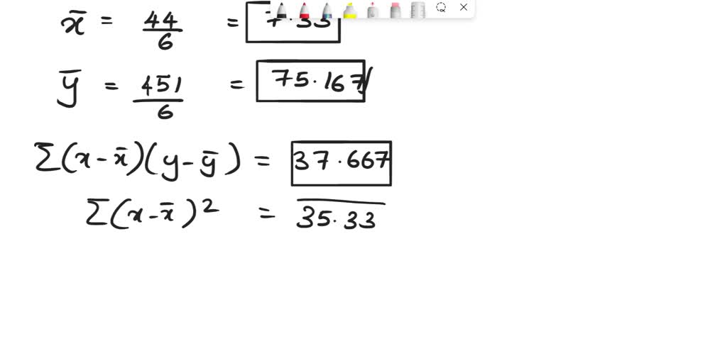 SOLVED: Find the value of the linear correlation coefficient r. 25) The paired data below ...