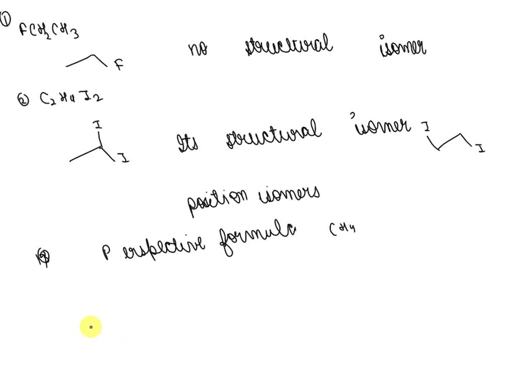 SOLVED: Draw the line structure of FCH2CH3. Are there any structural ...