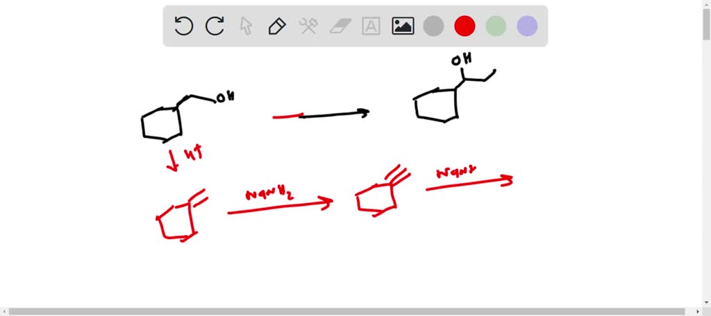 SOLVED: Show the synthesis reaction from 1-cyclohexylethanol to the ...