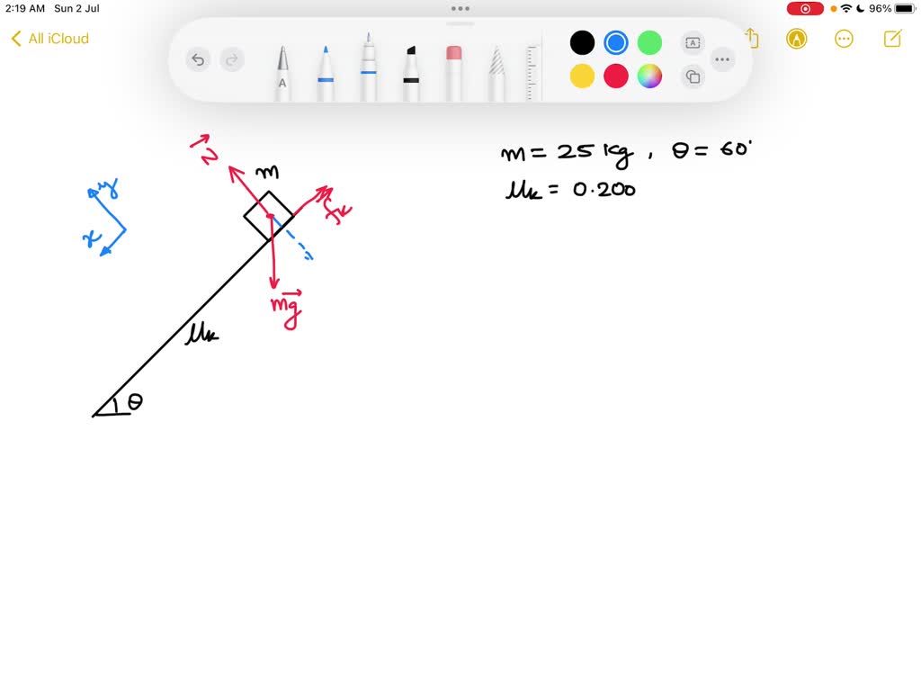 SOLVED: A 25 kg box is releases from the rest on a rough inclined plane ...