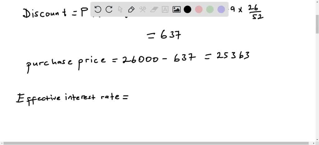 SOLVED: If you purchase 26,000 in U.S. Treasury Bills with a discount ...