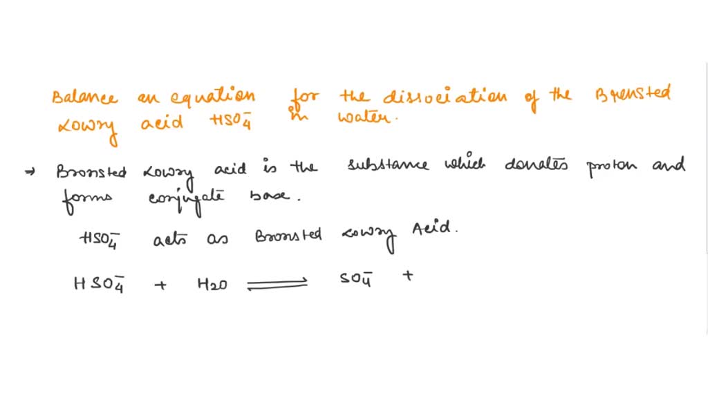 Solved 7 Write A Balanced Equation For The Dissociation Of The