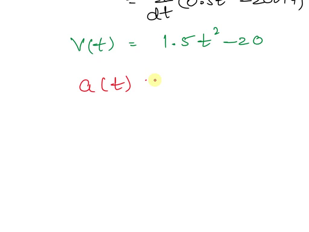 SOLVED: ExampleL.2 A particle is moving along X-axis according to this equation Xa0.5 t 20t + 4 ...