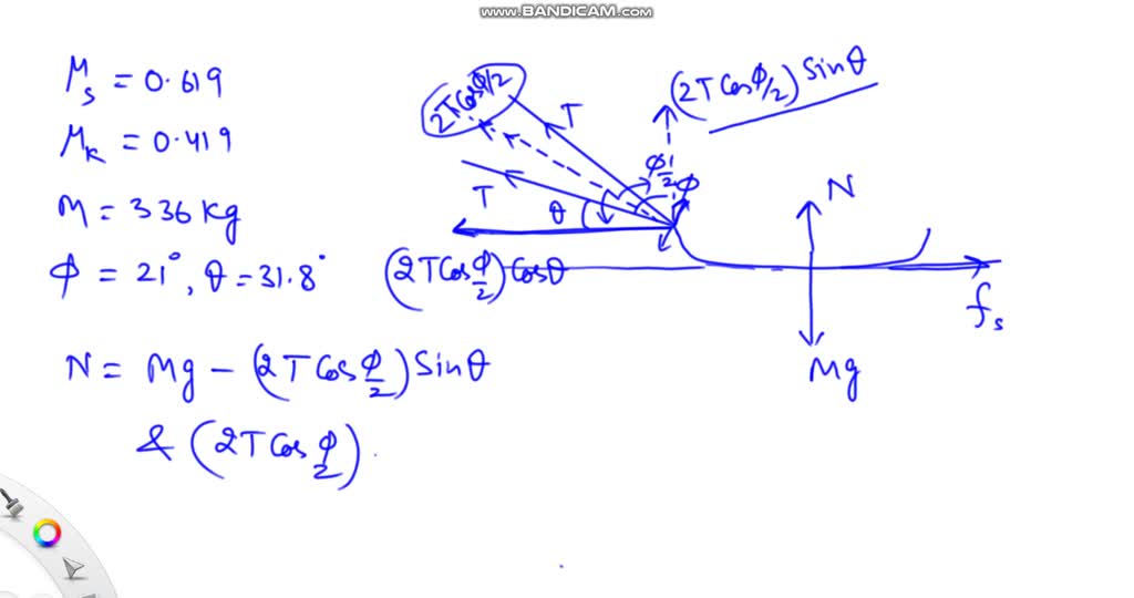 SOLVED: A heavy sled is being pulled by two people, as shown in the ...