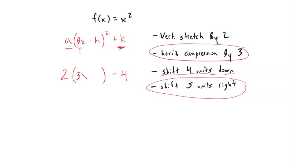 SOLVED: 6. f(x)-x" has had the following transformations applied to it: a reflection in the X ...