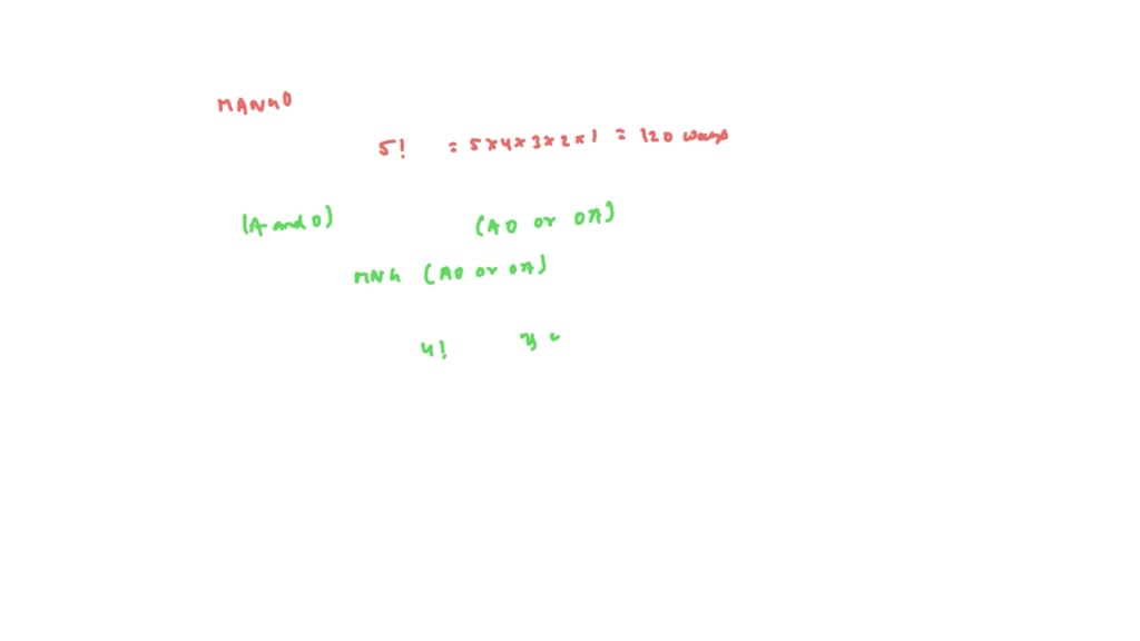 SOLVED: in how many ways can all the letters of mango be arranged so ...