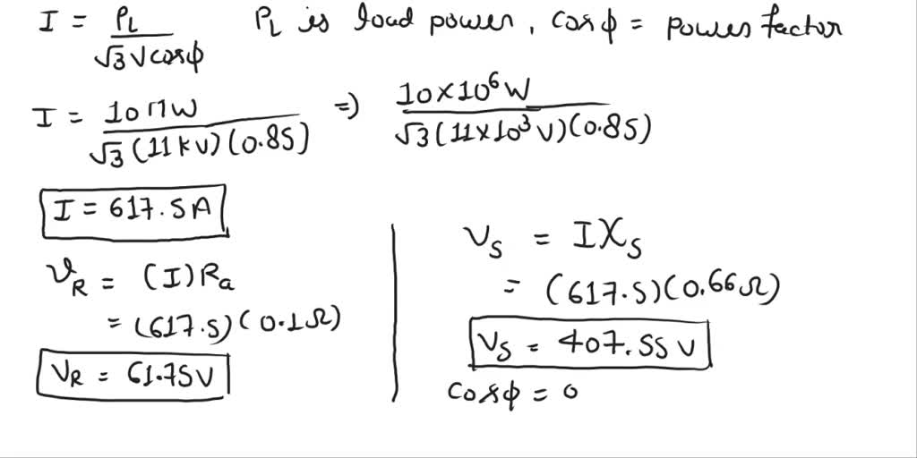 SOLVED: Texts: The table below shows the specifications of a 3-phase Y-connected synchronous ...