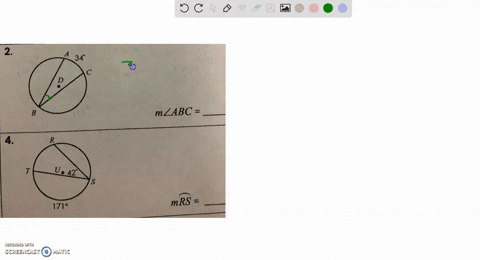 Unit 10: Circles Homework 5: Inscribed Angles 2 . m ∠ A B...