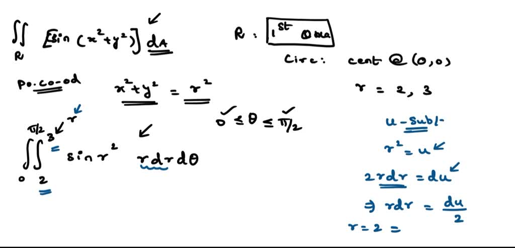 SOLVED: Evaluate the given integral by changing to polar coordinates. ∫ ...