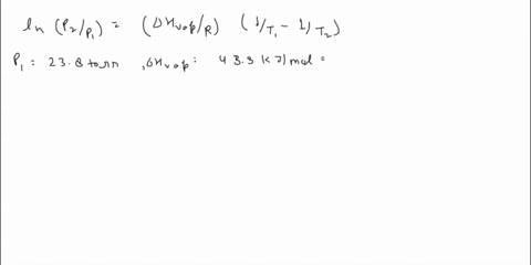 using the clausius clapeyron equation determine the vapor pressure of ...