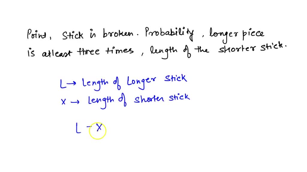 SOLVED: 3 A point is selected uniformly at random on a stick This stick ...