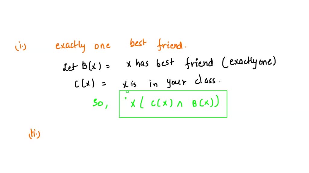 SOLVED: (Subject: Discrete Mathematics) Express the following two ...