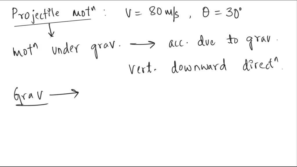 SOLVED A Projectile Is Launched With An Initial Velocity Of 80 M s At