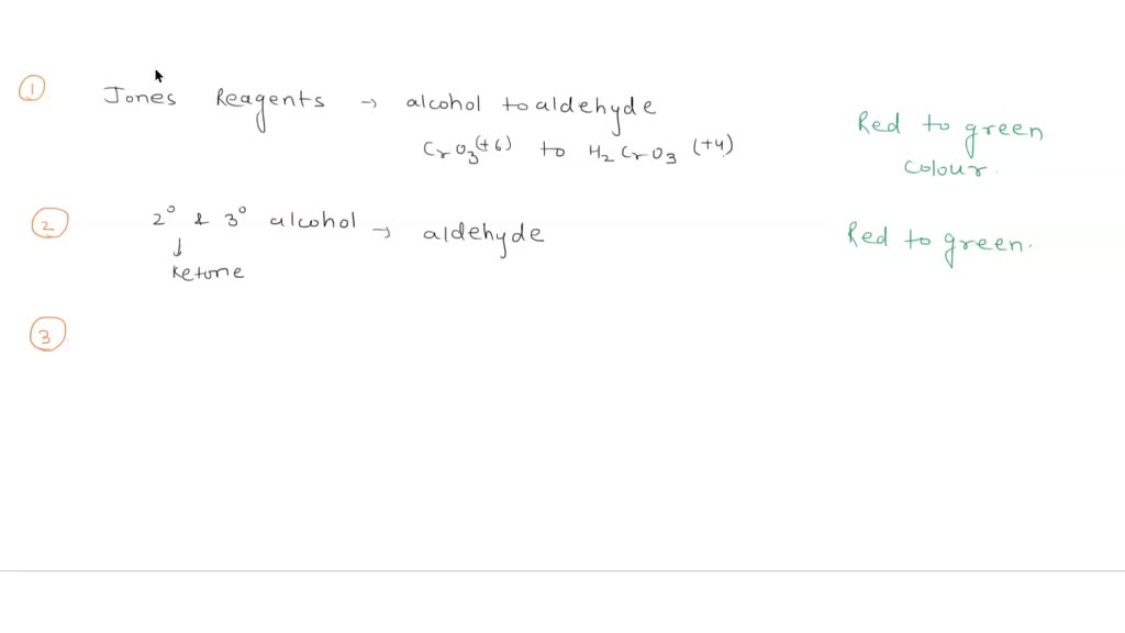 SOLVED: When alcohol is oxidized with Jones reagent, the color and ...