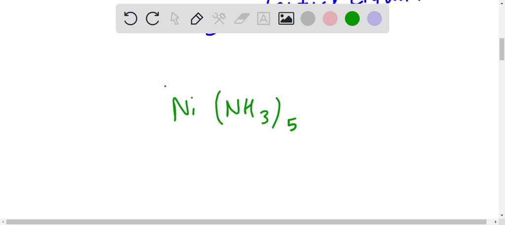 SOLVED: Write the formula for a complex formed between Ni2+ and NH3; with a coordination number ...