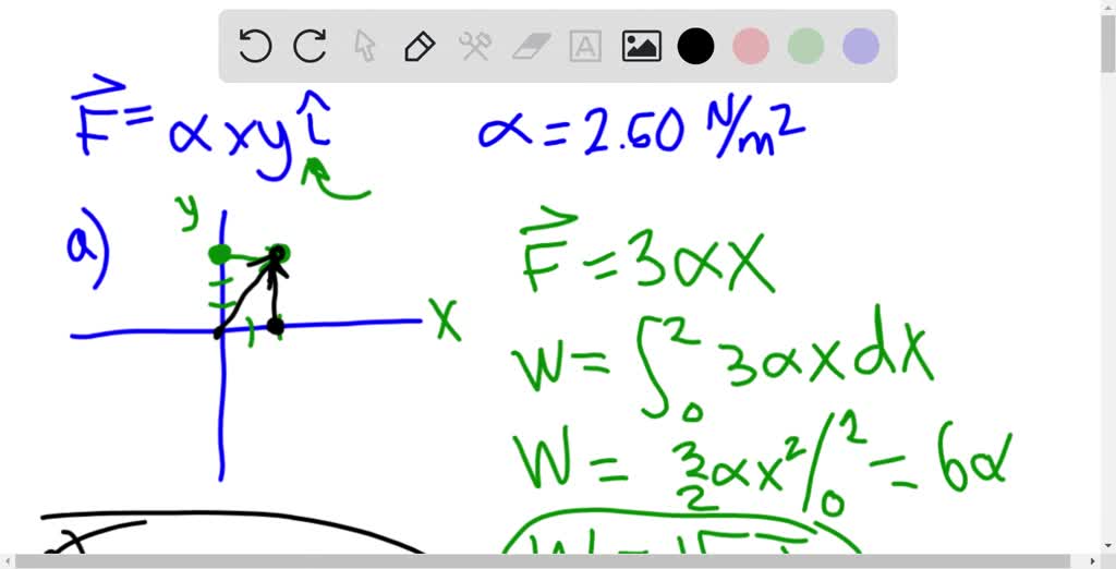 SOLVED: An object has several forces acting on it. One of these forces is F= axy, a force in the ...