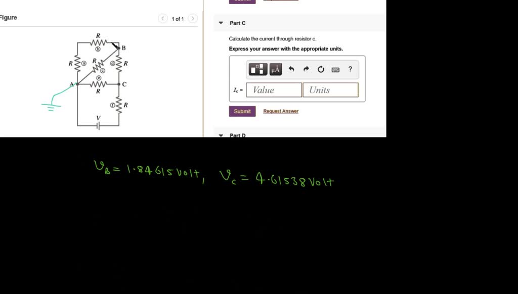 Solved Calculate The Current Through Each Resistor In The Figure If Each Resistance R KÎ© And