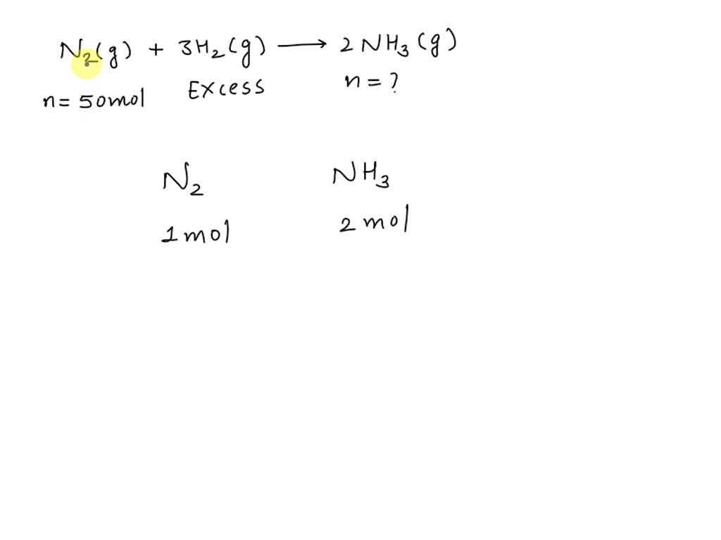 SOLVED: In the production of ammonia via the Haber process, nitrogen gas is combined with ...