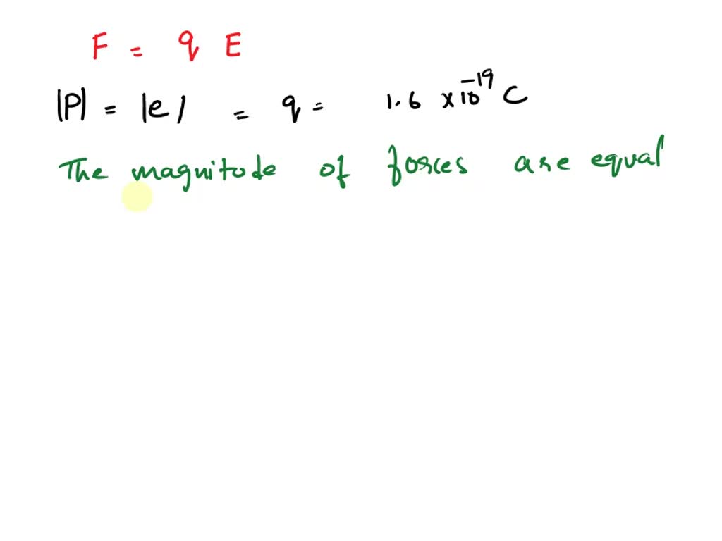 Solved A Free Proton And Electron Are Placed In A Uniform Electric
