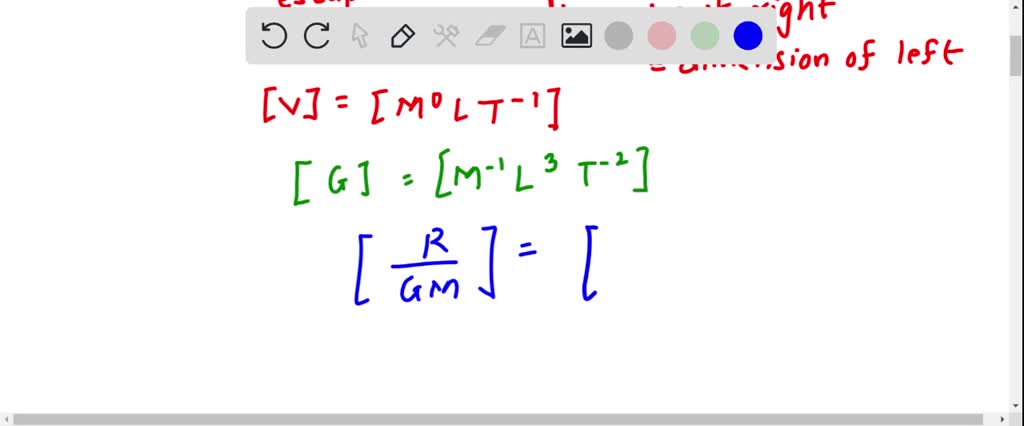 The student writes âˆš(R/2GM) for escape velocity. Check the correction ...