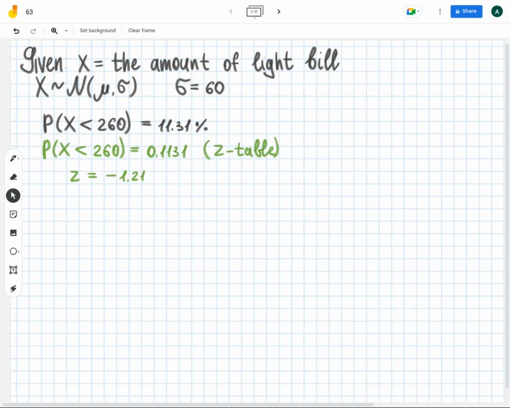 SOLVED: The amount of light bills follows a normal distribution with a ...