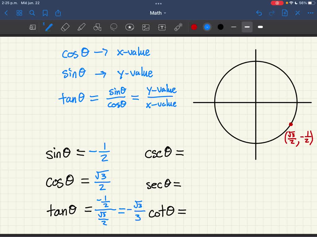 SOLVED: The figure shows an angle Î¸ in standard position with its terminal side intersecting ...