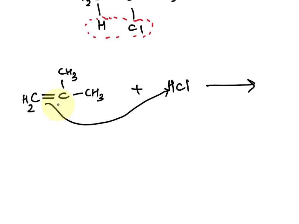 SOLVED: In the box below, draw the alkene that reacts with HCl to form ...