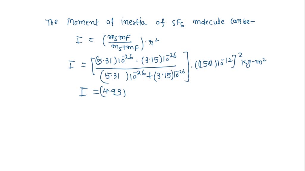 SOLVED: Calculate the moment of inertia of a trigonal planar molecule ...
