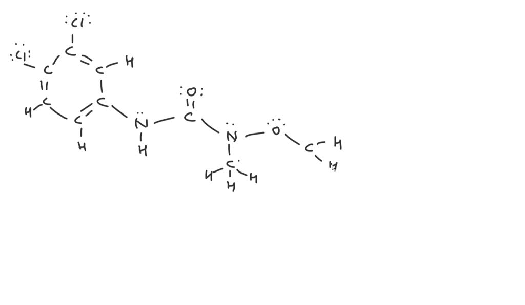 SOLVED: Consider the molecular structure for linuron, an herbicide ...