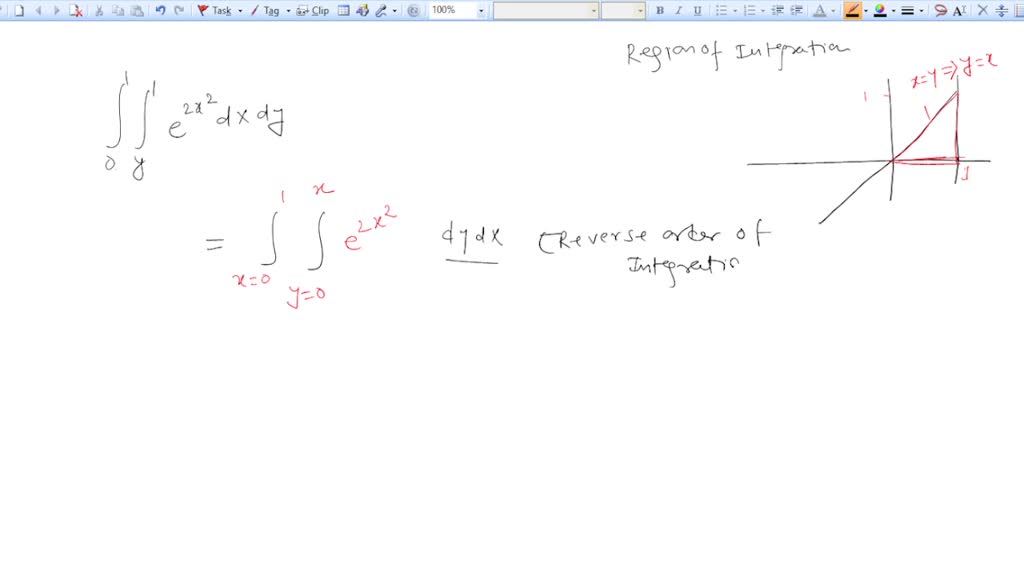 SOLVED: 'For the following integral, reverse the order of integration ...