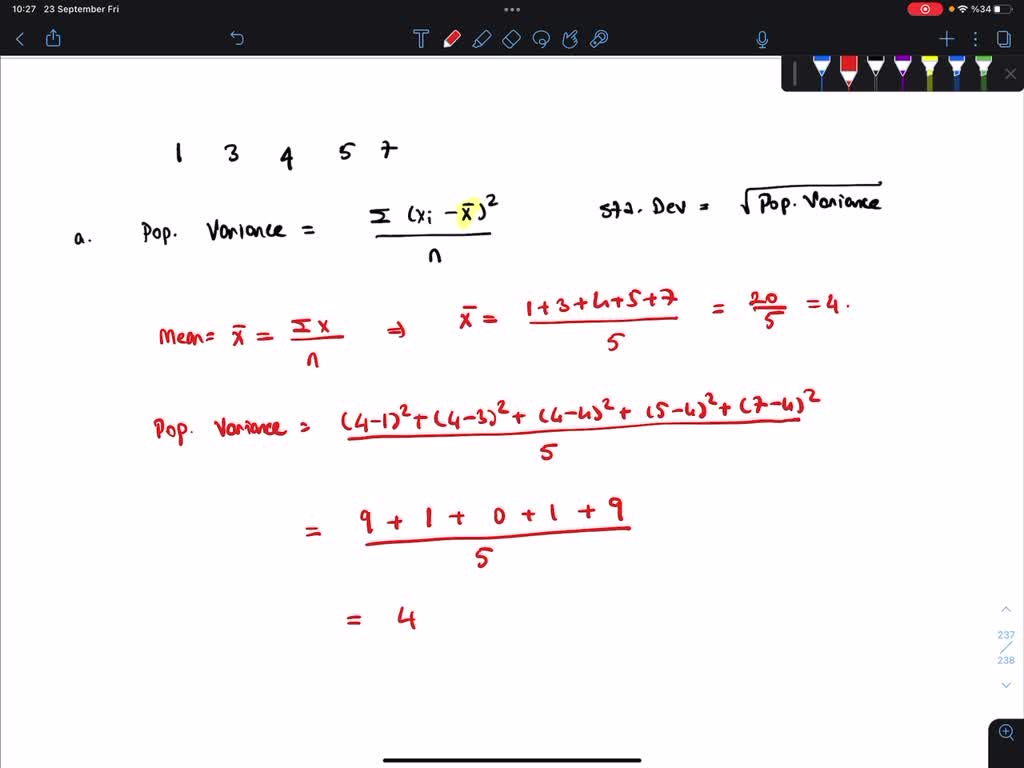 SOLVED: 5 For the following set of scores: 1, 4, 3, 5, 7 If the scores ...